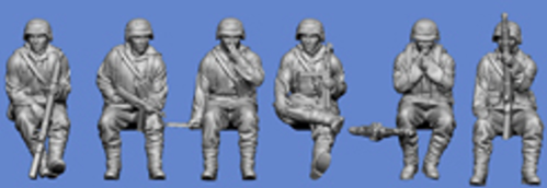 Germania-Figuren 72-WW2-049 Ardennes 1944 Grenadiers sitting for SPW or truck 02 6 figures
