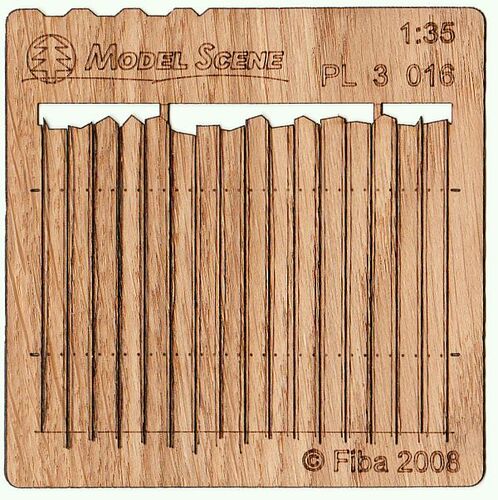 Model scene PL3-016 Wooden Fence Irregular Cut - Type I