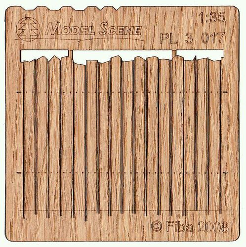 Model scene PL3-017 Wooden Fence Irregular Cut - Type II
