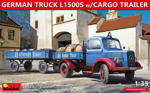 MiniArt 38023 German Truck L1500S w/Cargo Trailer