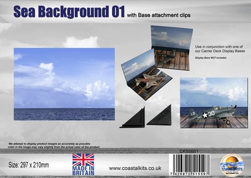 Coastal kits SSB01 Sea Background 01 with attachment clips 297 x 210mm