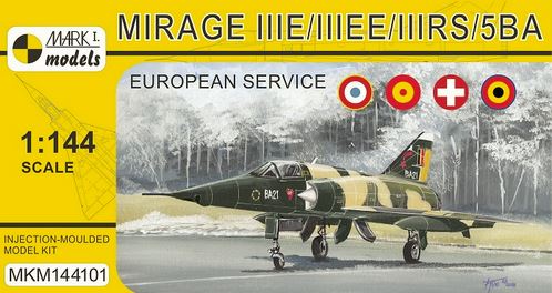 Mark I Models 144101 Mirage IIIE/EE/RS/5BA 'In Europe' (French, Spanish, Swiss & Belgian AF)