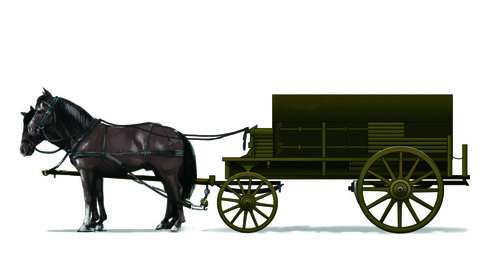 Choroszy Modelbud V7203 Horses-Drawn Ammunition Supply Wagon ( German Type)
