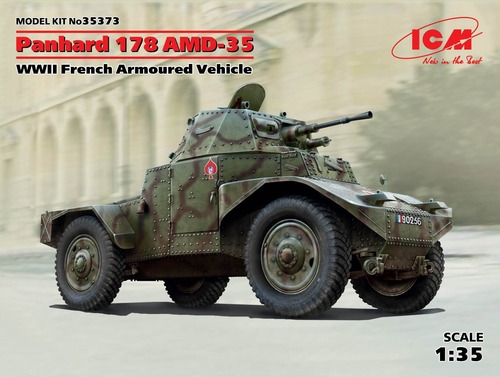 ICM 35373 Panhard 178 AMD-35, WWII French Armoured Vehicle (100% new molds)