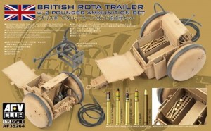 AFV Club 35264 British ROTA Trailer with 2 Pounder Ammunition Set
