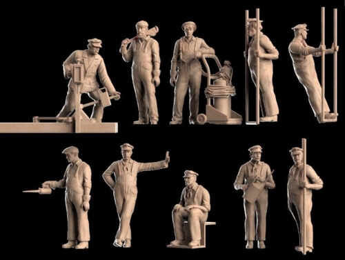 Peddinghaus-Decals 87F071 Locomotive Crew (11 figures)