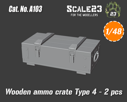 Scale23 48-A103 Wooden ammo crate Type 4 - 2 pcs