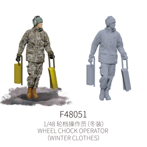 Galaxy-Model F48051 Wheel Chock Operator (Winter Clothes)