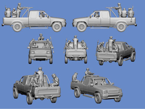 Germania-Figuren 72-CW-3304 Afghanistan Advance On Kabul - Taliban In A Pickup