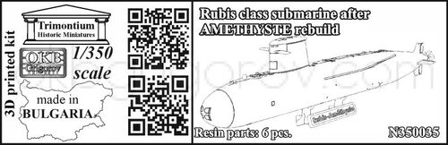 OKB Grigorov N350035 Rubis Class Submarine After Amethyste Rebuild