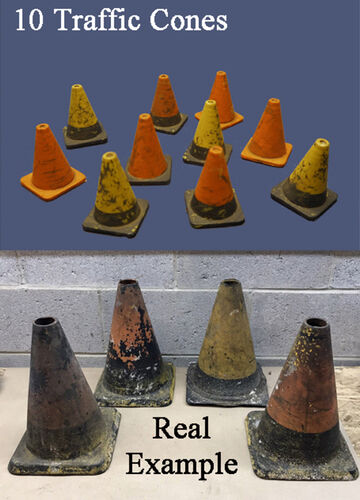 Callsign Models 35099 Traffic Cones 1960 (10pcs)