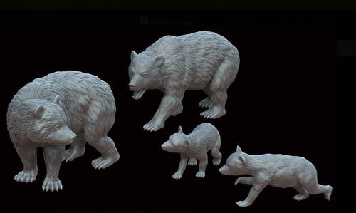 White Stork Miniatures F72079 Bears