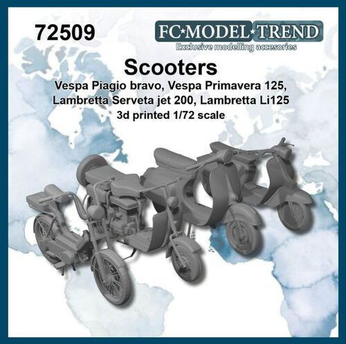 FC ModelTrend 72509 Scooters - Vespa Primavera 125, Vespa Piagio Bravo, Lambretta Serveta Jet200 And Lambretta Li125