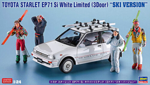 Hasegawa 20610 Toyota Starlet EP71 Si White Limited (3 Door) 'Ski Version'