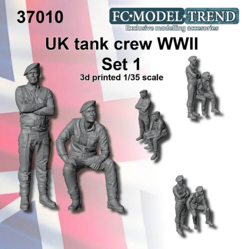 FC ModelTrend 37010 UK tank crew WWII, set 1. 1/35 scale