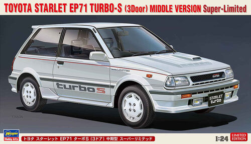 Hasegawa 20508 Toyota Starlet EP71 Turbo-S (3Door) Middle Version Super-Limited
