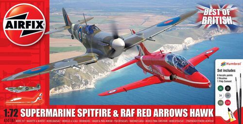 Airfix 50187 Supermarine Spitfire & RAF Red Arrows Hawk - Gift Set