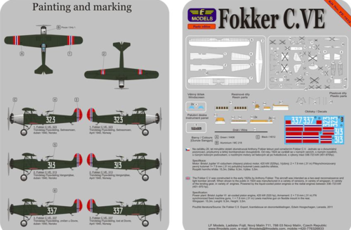 LF Models PE7213 Fokker C.VE Norway Bristol Jupiter