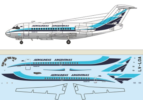 F-RSIN P4090 Fokker 28-1000 - Aerolíneas Argentinas