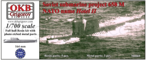 OKB Grigorov N700069 Soviet submarine project 658 M (NATO name Hotel II)