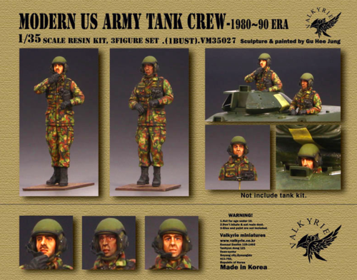 Valkyrie Miniatures 35027 Modern US Army Tank Crew - 1980 Era