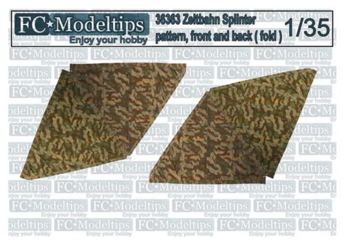 FC ModelTrend 36363 Zeltbahn Splinter, front and back