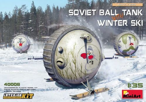MiniArt 40008 Soviet Ball Tank with Winter Ski with Interior Kit