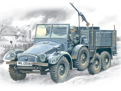 ICM 72451 Krupp L2h143 Kfz.70 German Light Army Truck
