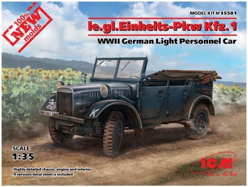 ICM 35581 le.gl.Einheits-Pkw Kfz.1 WWII German Light Personnel Car