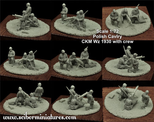 Scibor Monstrous Miniatures 72HM0016 Polish CKM Wz 1930 with Crew set#2 (3)