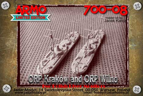 Armo 700-08 ORP Kraków and ORP Wilno - two Polish River Monitors