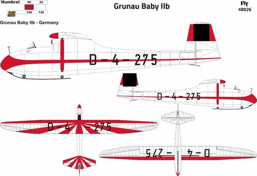 FLY 48026 Szybowiec Grunau Baby IIb Germany vol.2