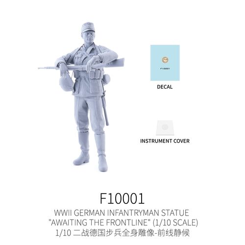 Galaxy-Model F10001 WWII German Infantryman Statue 'Awaiting The Frontline'