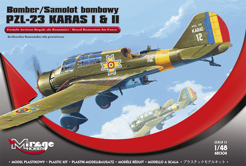 Mirage-Hobby 481304 PZL-23 Karaś I & II 'Królewskie Rumuńskie siły powietrzne'