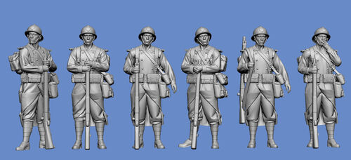 Germania-Figuren 72-WW2-0762 France 1940 – Infantrymen On Standby – Waiting