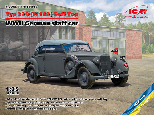 ICM 35542 Typ 320 (W142) Soft Top - WWII German Staff Car