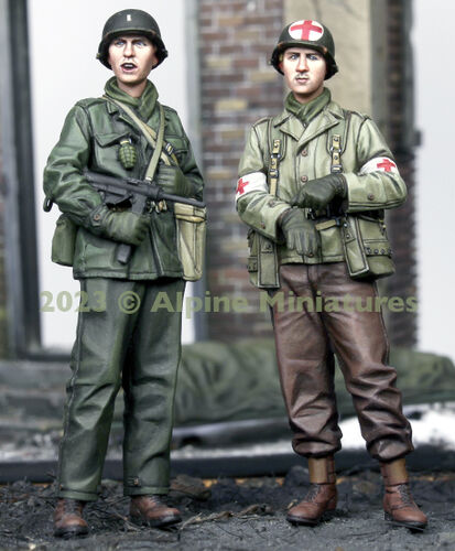Alpine Miniatures 35314 US Infantry And Medic Set (2 figs)