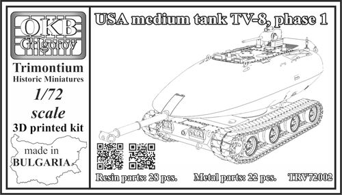 OKB Grigorov TRV72002 US Medium Tank TV-8, Phase 1