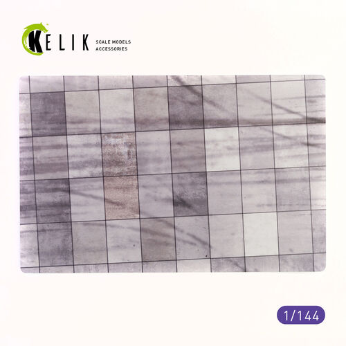 KELIK KS14401 Civil Concrete Runway Base - Acrylic 3mm (280mm x 180mm) (170g)
