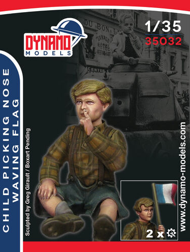 Dynamo-Models 35032 Child Picking Nose, Waving Flag