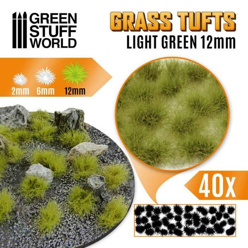Green Stuff World 10666 Grass Tufts 12mm XL - Light Green