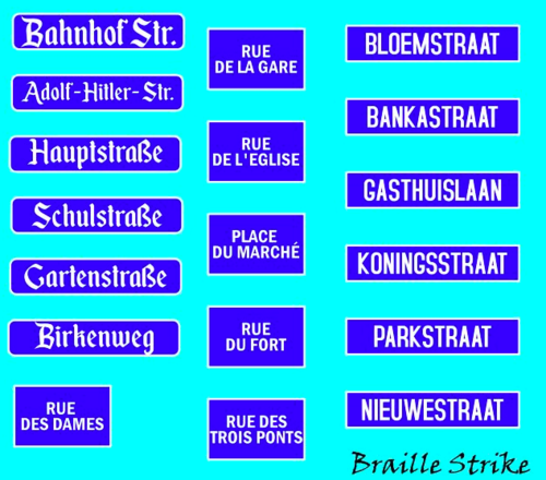 Braille Strike 35097 Street Names