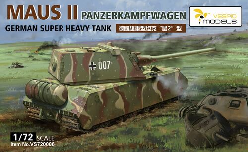 Vespid Models 720006 Maus II Panzerkampfwagen German Super Heavy Tank