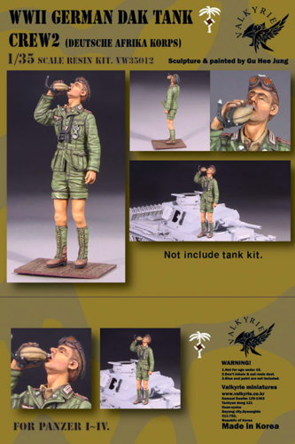 Valkyrie Miniatures 35012W WWII German DAK Tank Crew 2 (1 Figures)