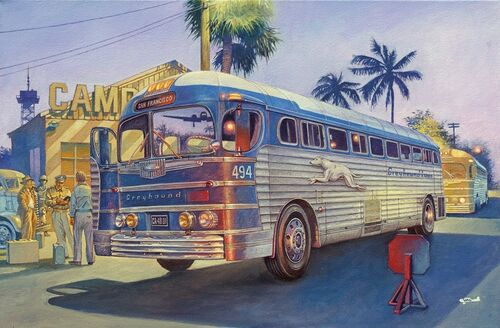 Roden 816 GMC PD3751 SilverSide Greyhound Lines