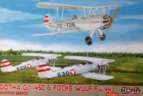 Kora Models KPK7268 Gotha Go-145A and Focke Wulf Fw 44J Austrian service-Double kit