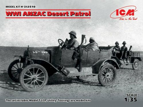 ICM DS3510 WWI Anzac Desert Patrol Model T LCP, Utility, Touring