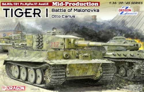 Dragon 6888 Tiger I Mid-Production w/Zimmerit Otto Carius Battle of Malinava Village 1944