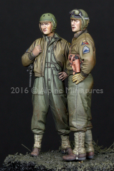 Alpine Miniatures 35219 US 3rd Armored Division Set (2 figs)
