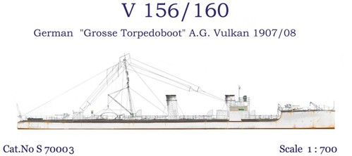 Choroszy Modelbud S70003 V156/V160 German "Grosse Torpedoboat" A.G. Vulkan1907/1908